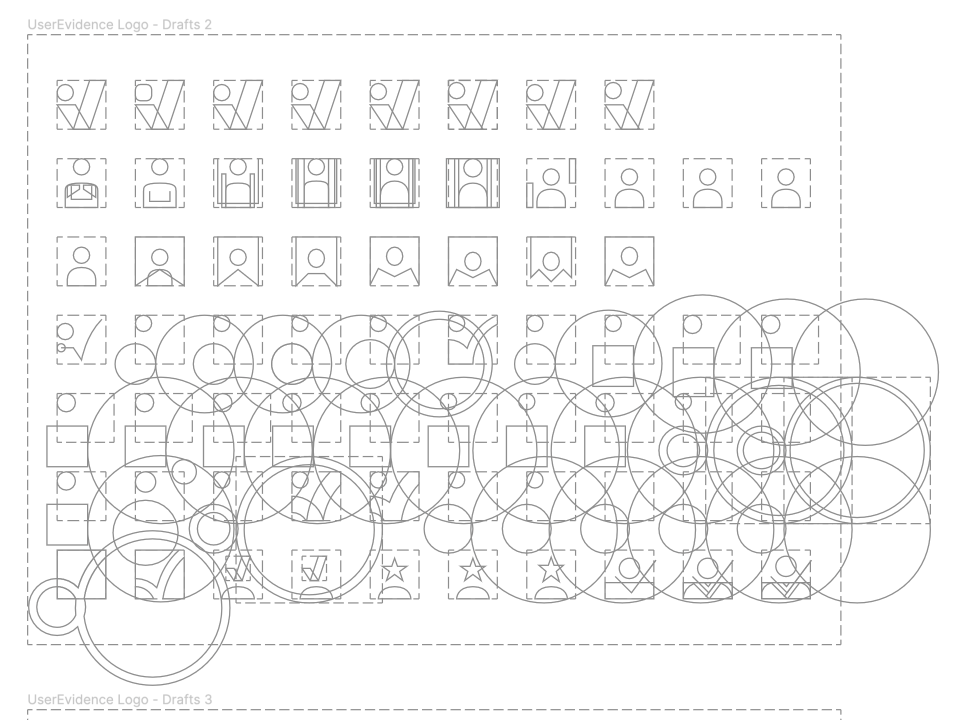 UserEvidence Logo Process by Max Burnside on Dribbble