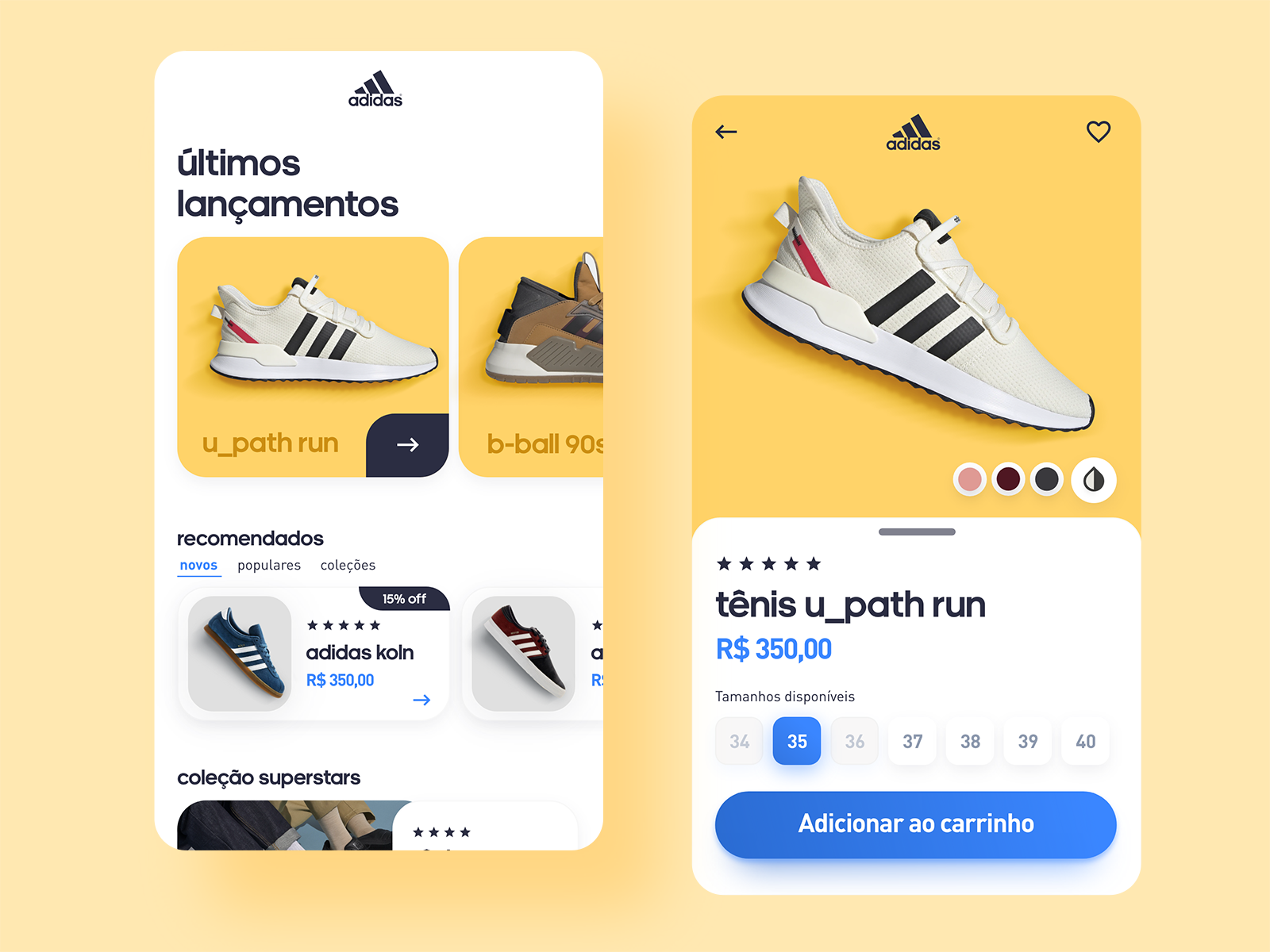 Adidas App by André Santos on Dribbble