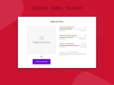 Upload Files Screen designs, themes, templates and downloadable graphic ...