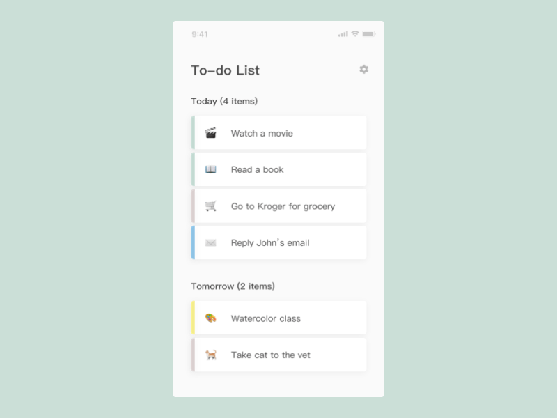 To-do List | Drag to reorder by Xuenan Xu on Dribbble