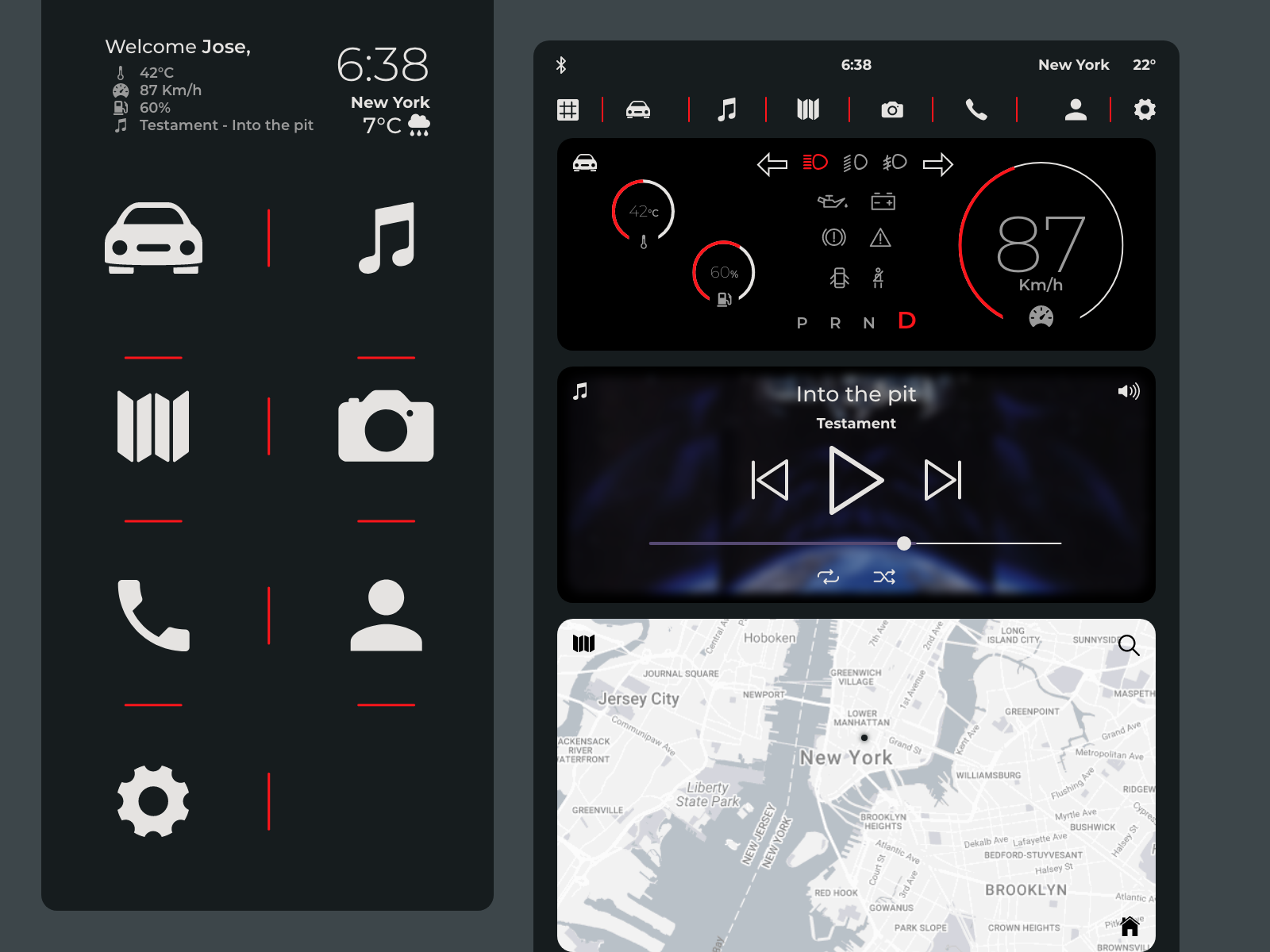 DailyUI 034 - Car Interface by Jose M Perez on Dribbble
