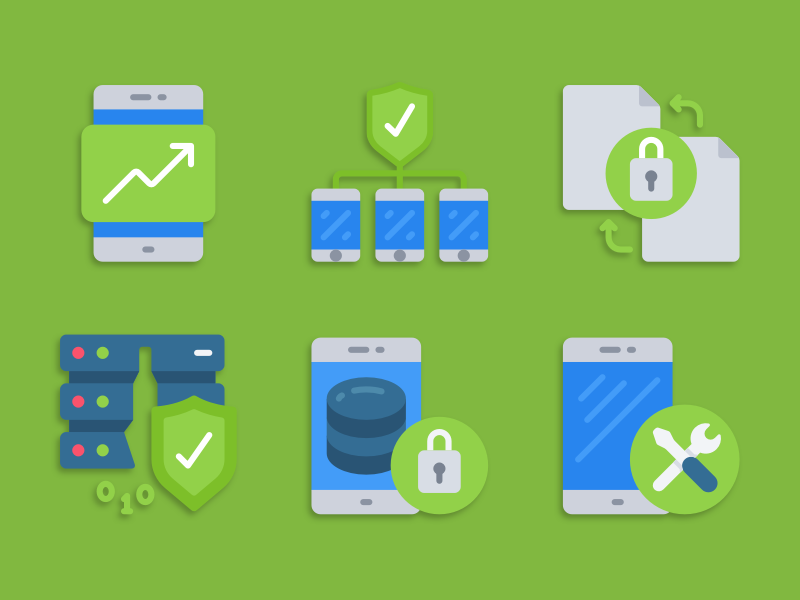 Mobile Device Management icons by Callum Smith on Dribbble