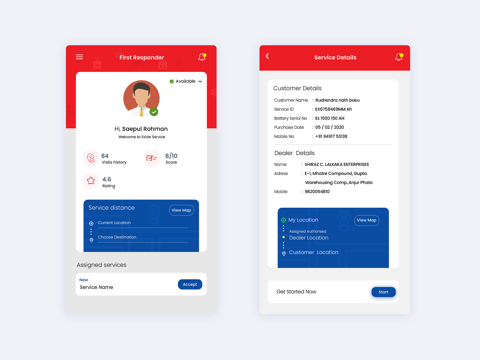 First responder app by Rudrendranath Basu on Dribbble