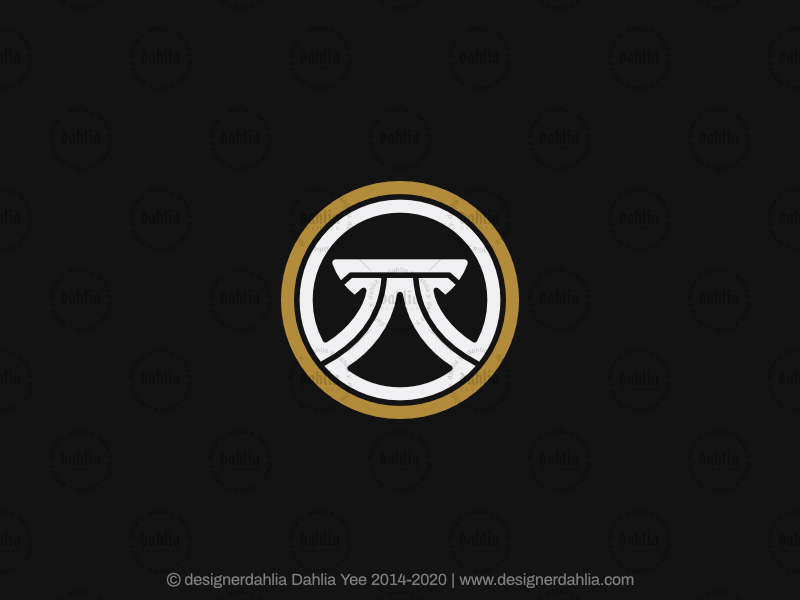 Stylized Pi Symbol Logo by d a h l i a on Dribbble