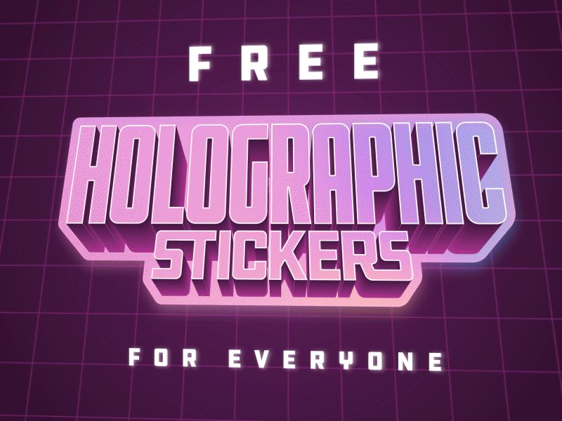 Free Holographic Stickers by Sticker Mule on Dribbble