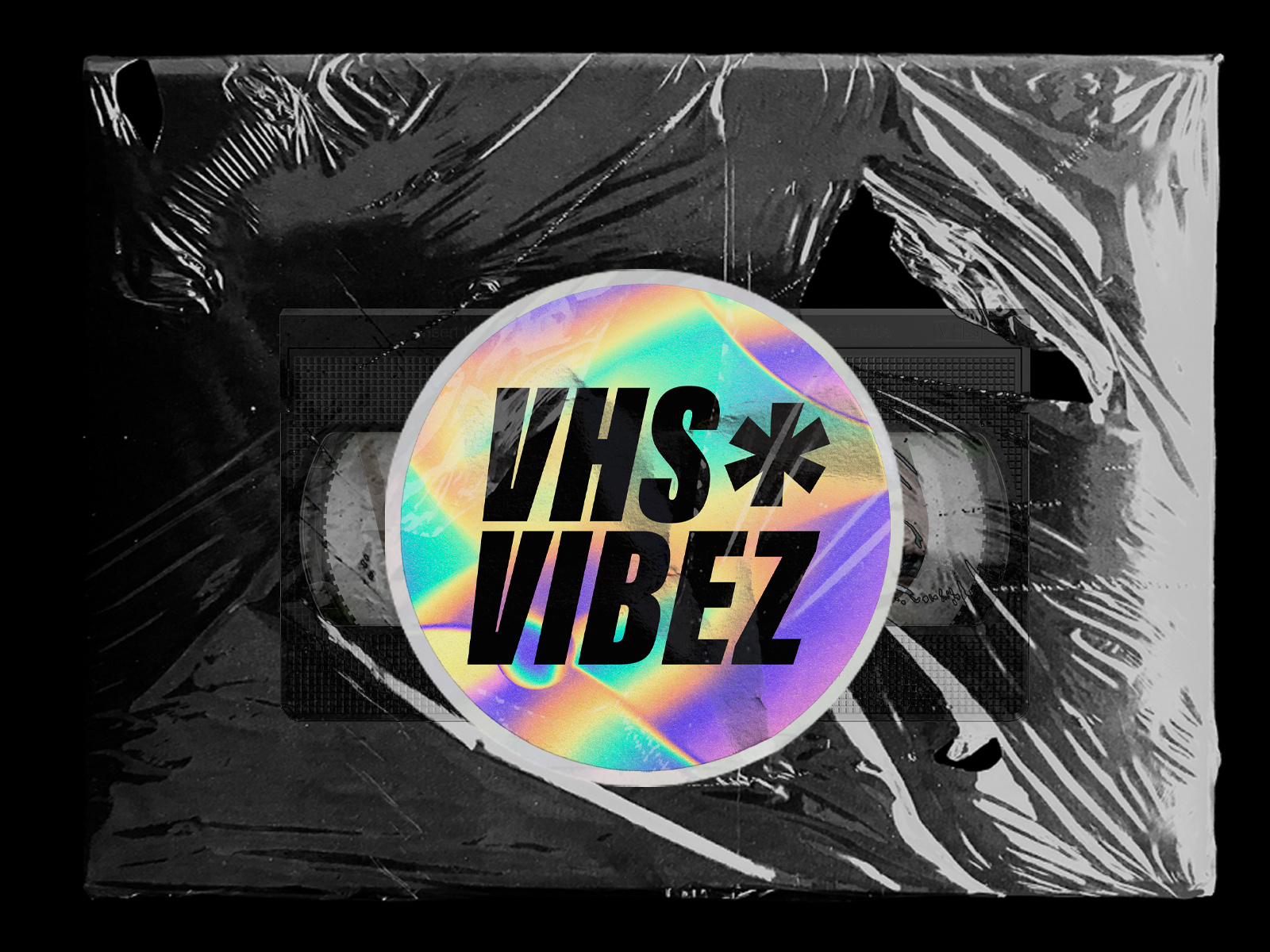 VHS VIBEZ - HOLOGRAPHIC STICKER by Nevena Savic on Dribbble