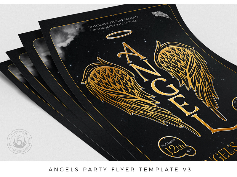 Angels Party Flyer Template V3 by Lionel Laboureur on Dribbble