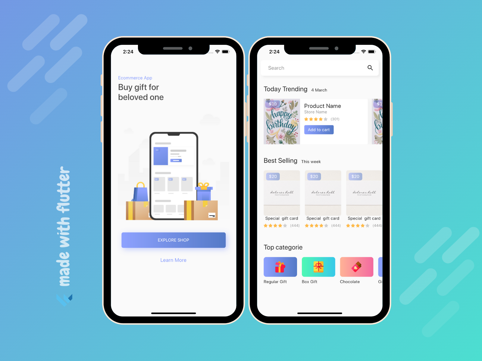 Flutter Ecommerce App UI Design dribble by Sanskar Tiwari on Dribbble