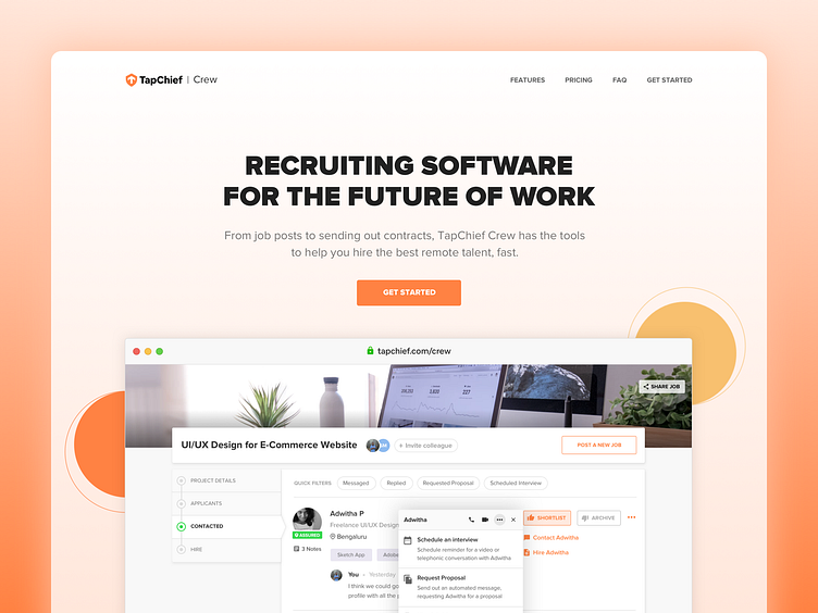 TapChief Crew Landing Page Design by Anoop Sethumadhavan for TapChief ...