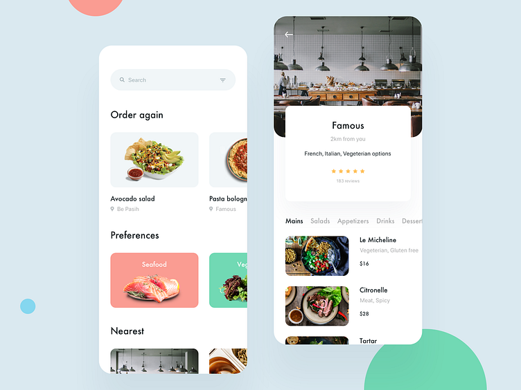 Daily UI 043 Food/Drink Menu by Olga Chernenka on Dribbble