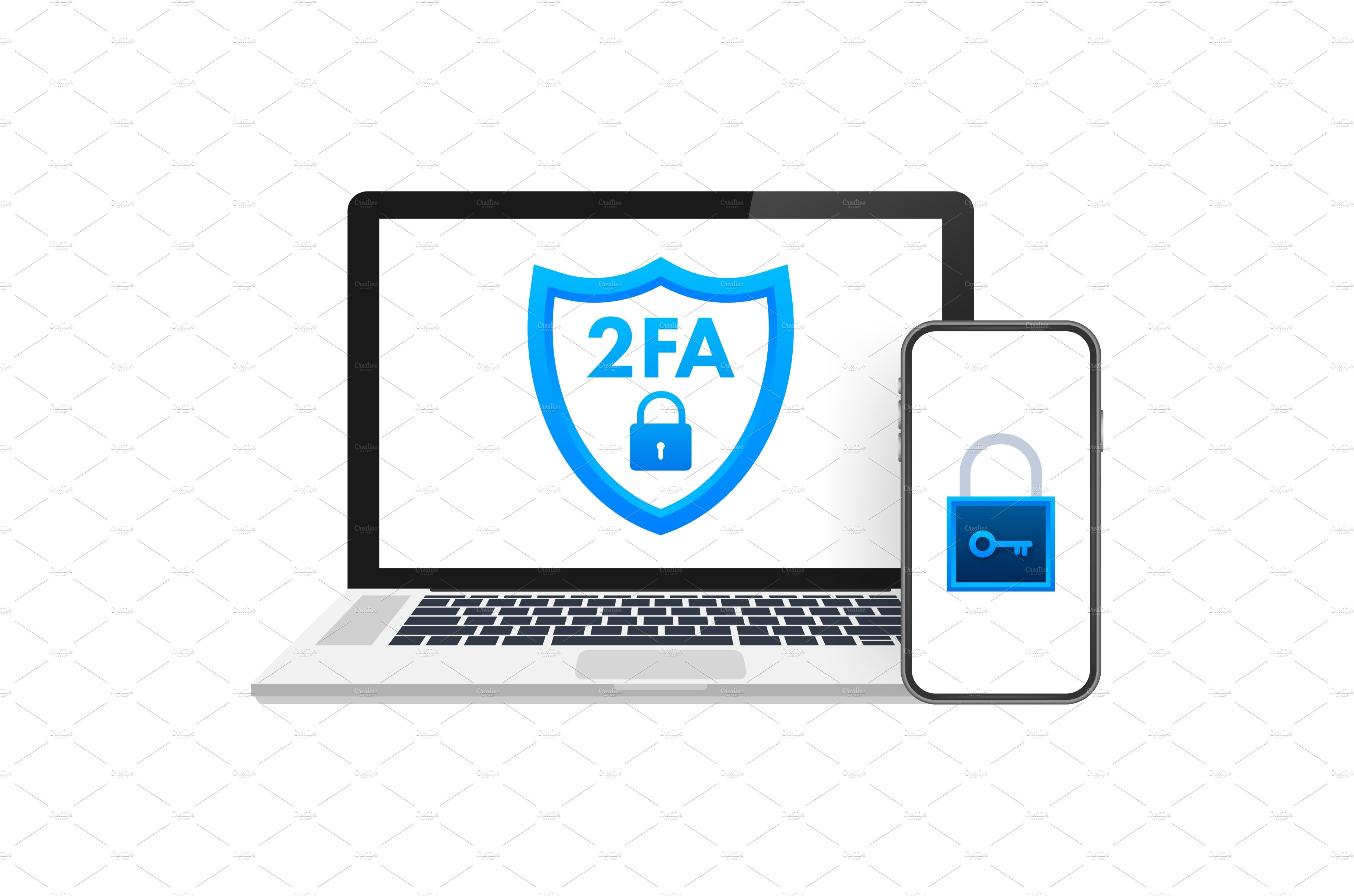 Two step authentication 2fa, flat by DG-Studio on Dribbble