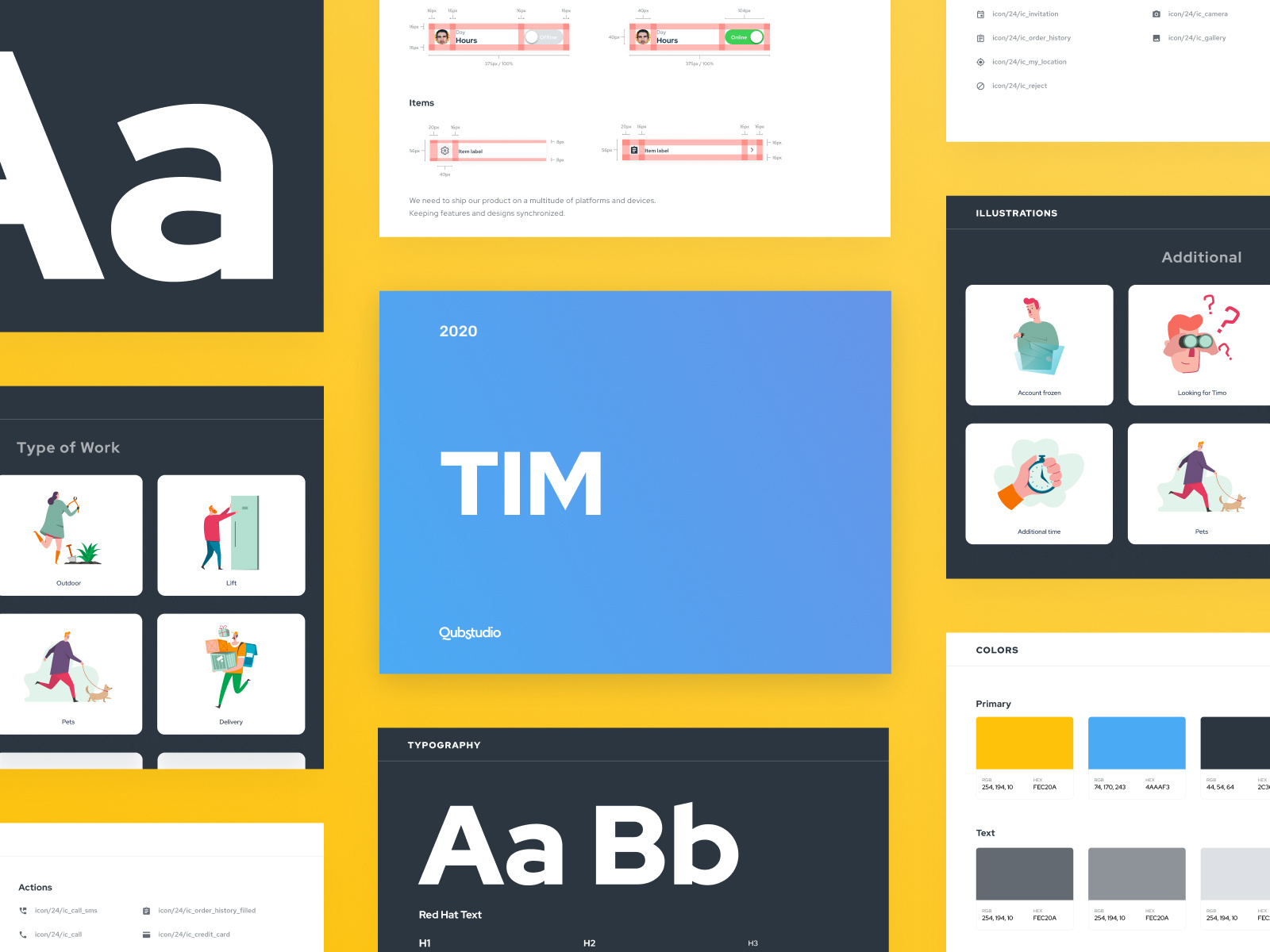 TIM Interface Style Guides by Alex Kontsevych for Qubstudio: Digital ...
