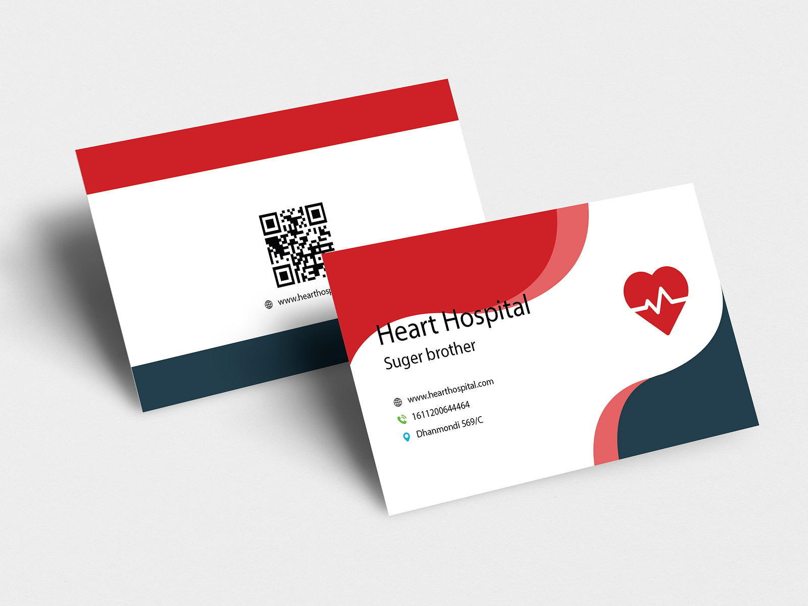 Hospital business card by Md. Fahim on Dribbble