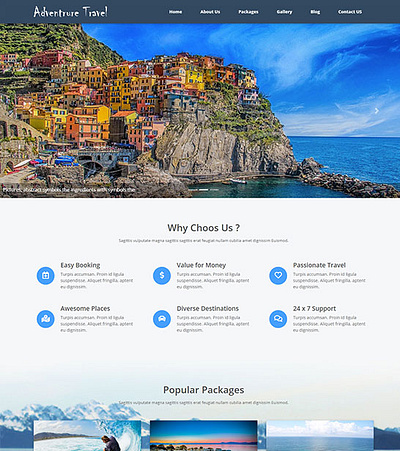 bootstrap travel website templates by Smart Eye on Dribbble