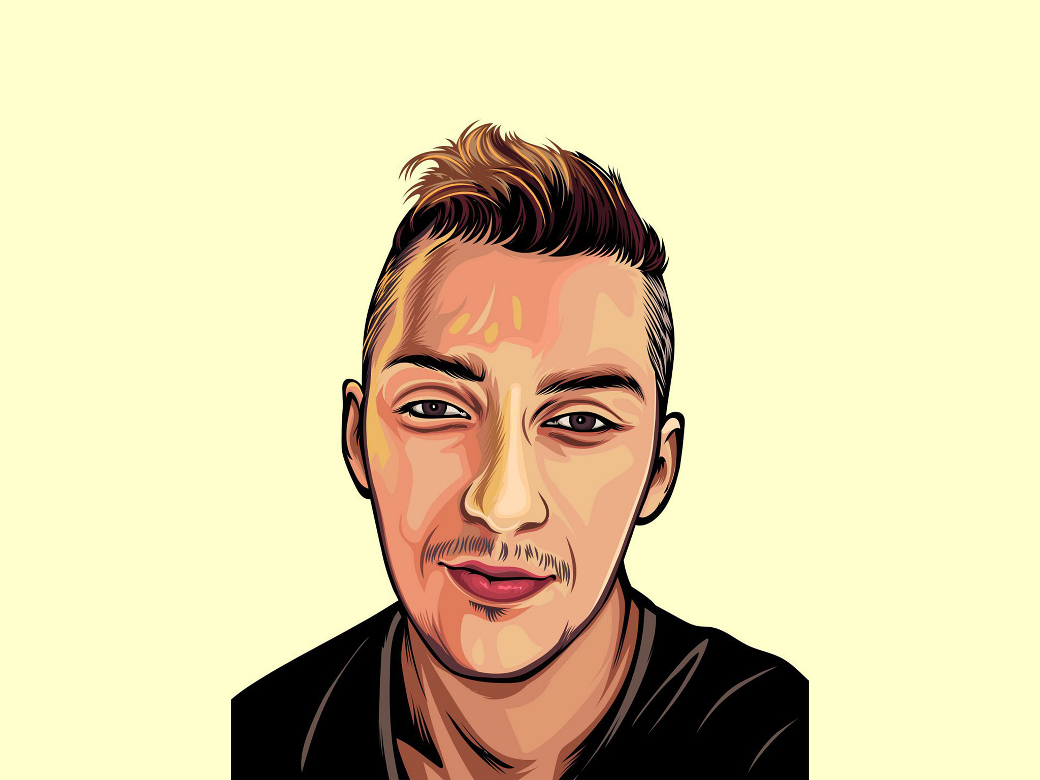 Color Vector Portrait by VectoArt on Dribbble