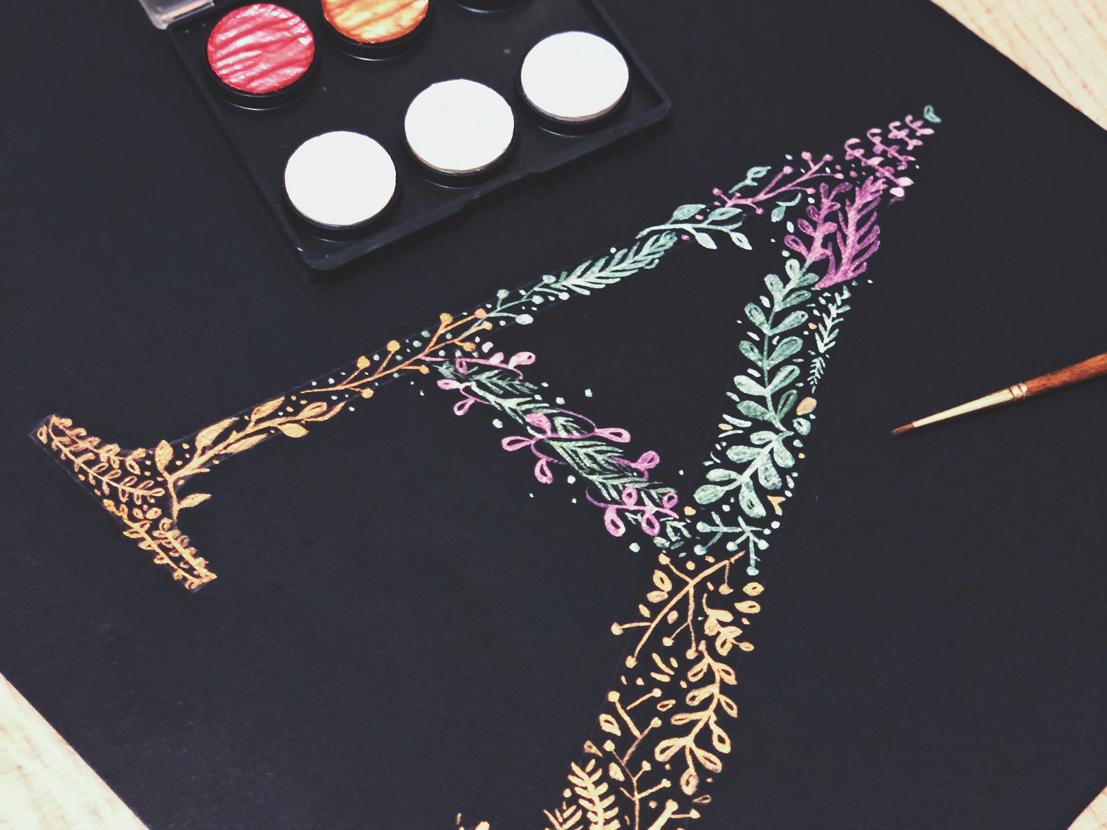 Detailed "A" letter - Hand lettering by Martina on Dribbble
