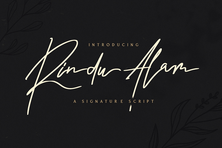 Rindu Alam - Signature Script Font by StringLabs on Dribbble