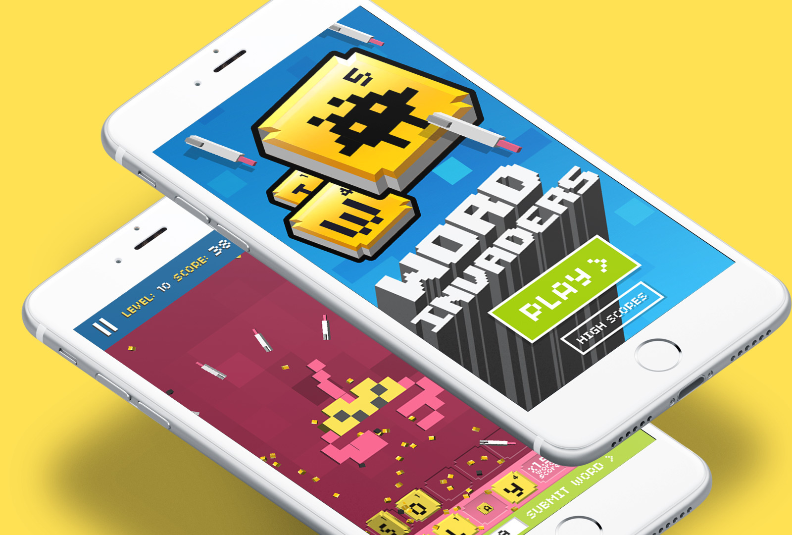 Word Invaders App Design by DreamWalk Apps on Dribbble