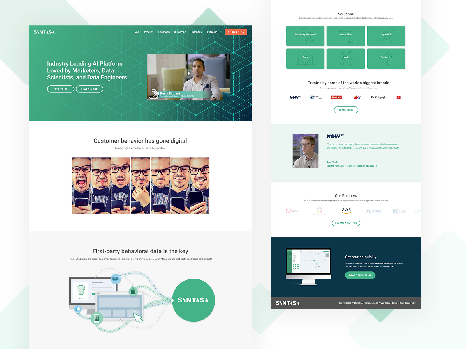 SYNTASA home page by Luis Cavero on Dribbble