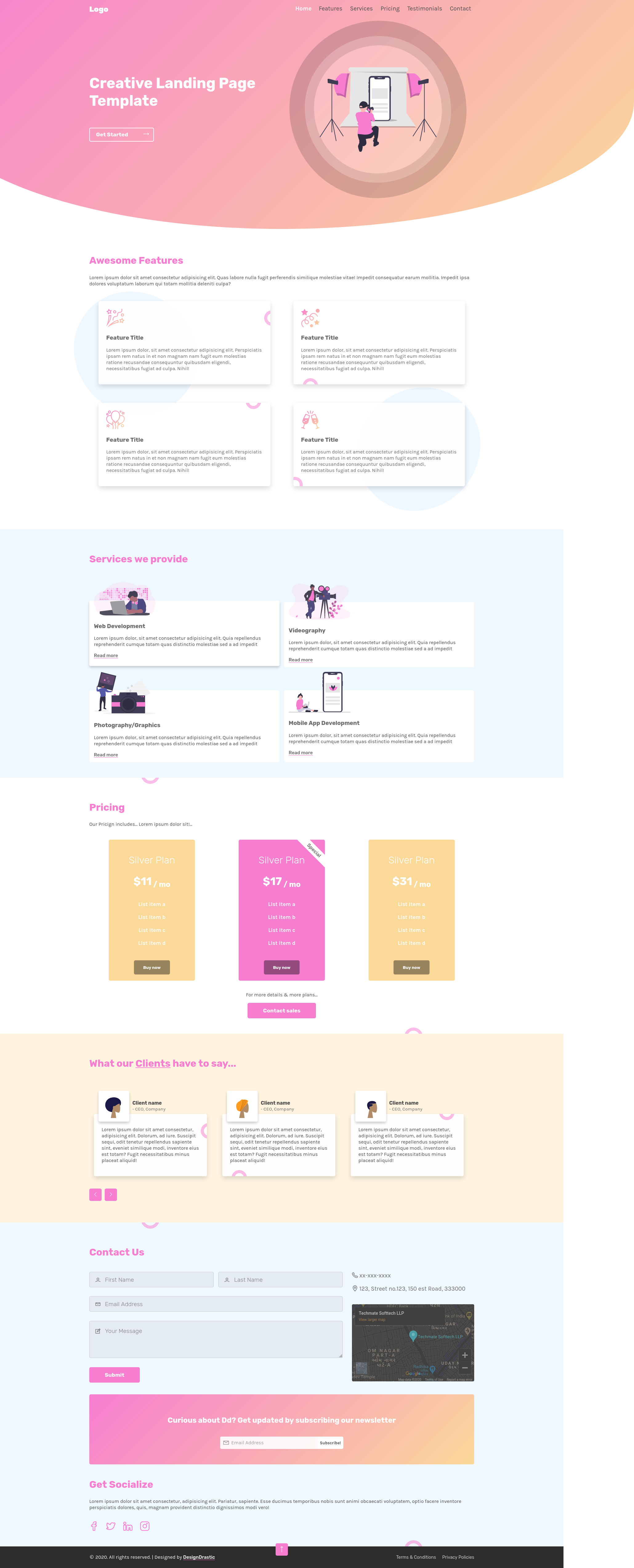 DesignDrastic: Landing page template design by yogesh devaliya on Dribbble