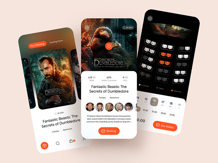 Movie Tickets Mobile App by Bogdan Nikitin for NIKITIN 🇺🇦 on Dribbble