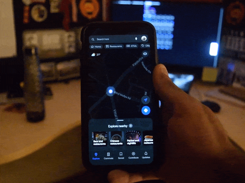 Dark Mode Maps by Prakhar Gupta on Dribbble