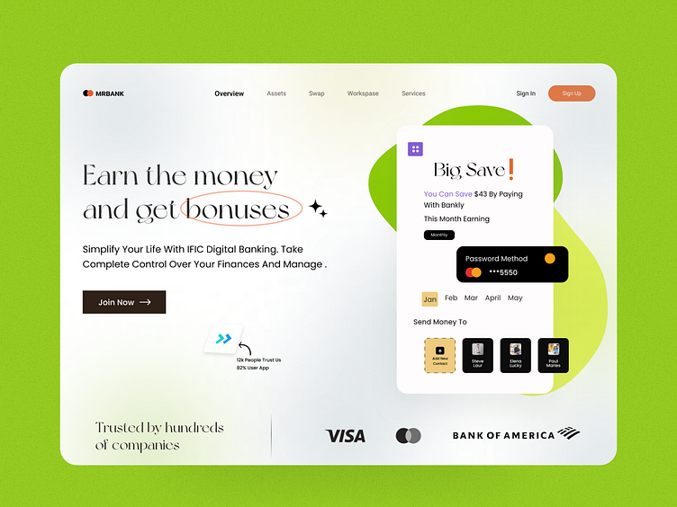 Finance App Landing Page by Elina on Dribbble