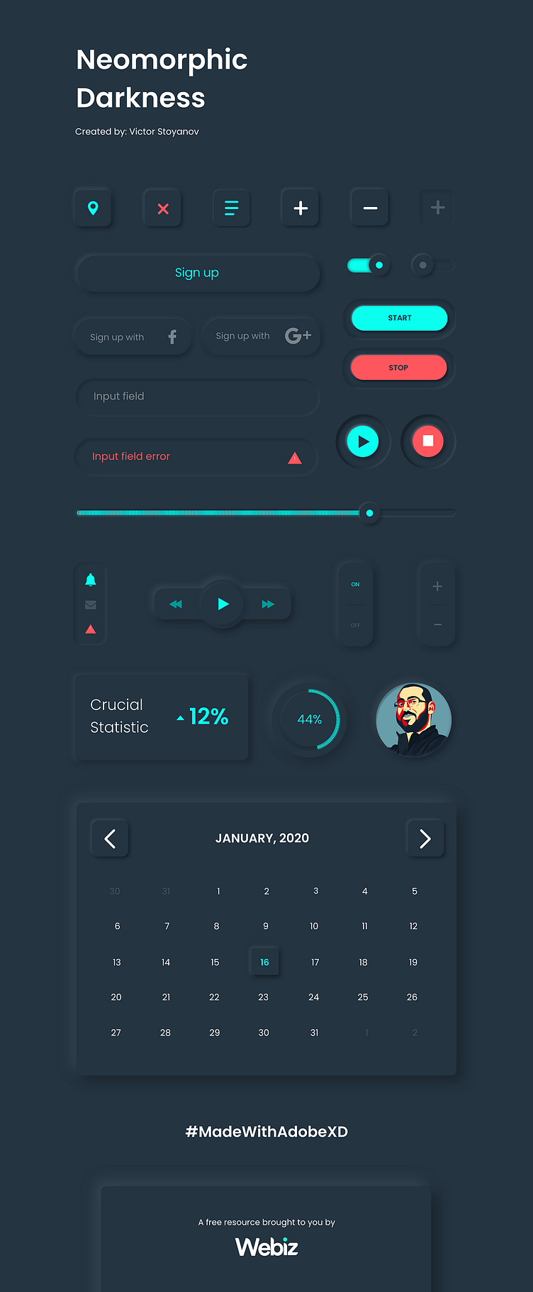 Neumorphism ui design element by Animation Coding on Dribbble