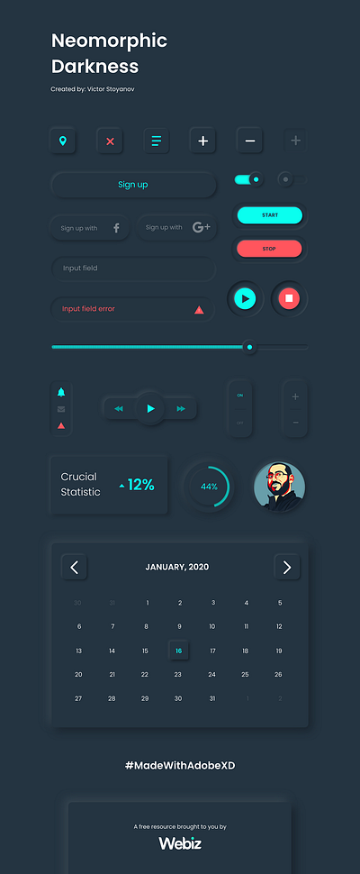 Neumurphism Element designs, themes, templates and downloadable graphic ...