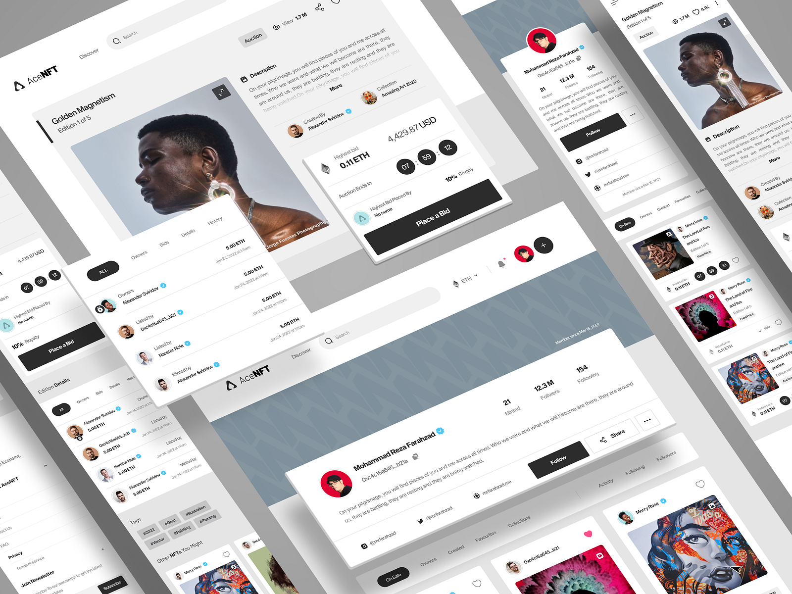 NFT Website Page - Light 🔥🤘 by Mohammad Reza Farahzad for Oniex™ on ...