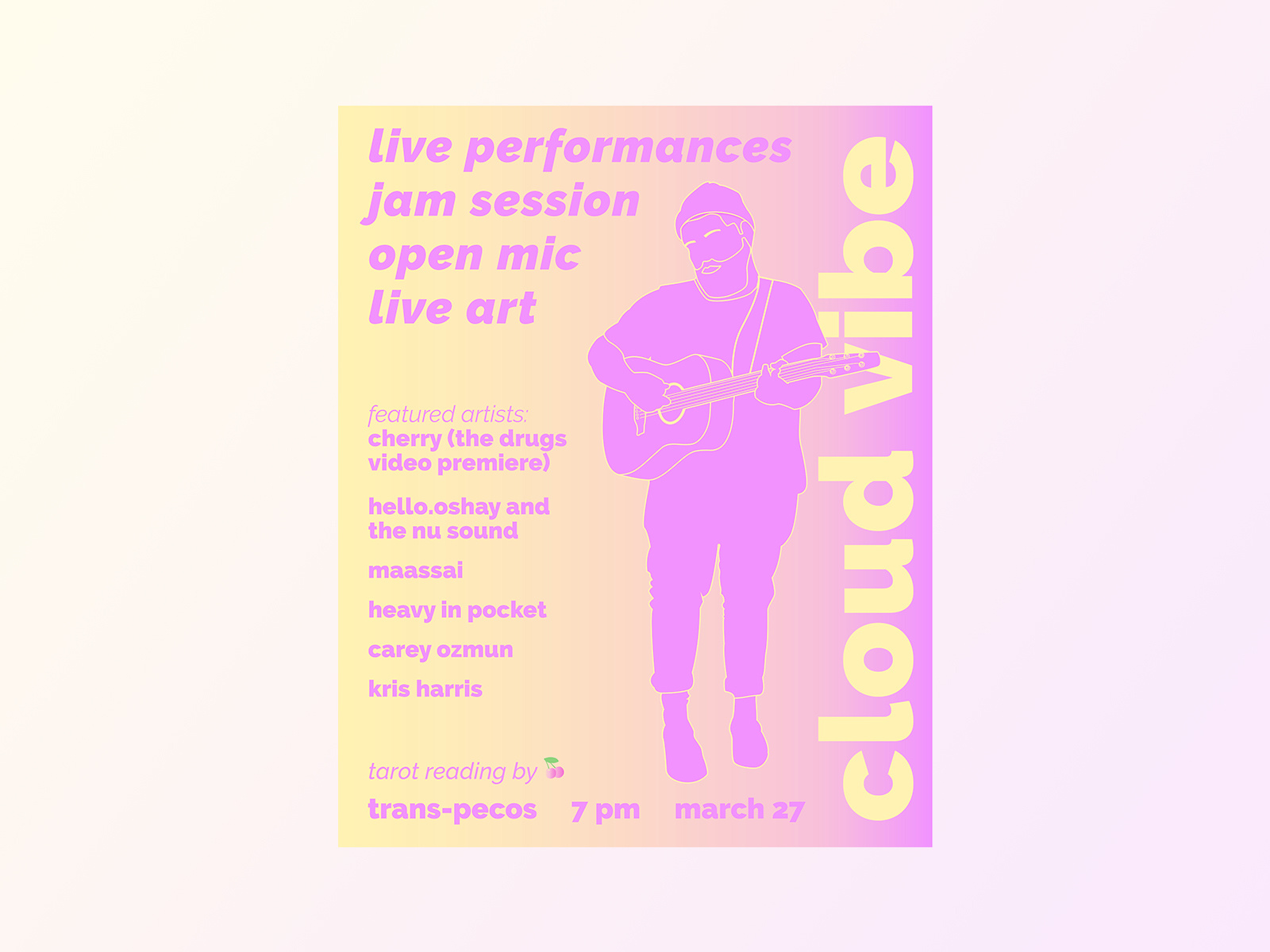 Cloud Vibe event flyer by Maria Badasian on Dribbble