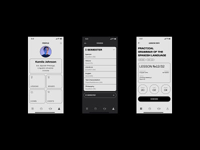 University. Mobile app design concept by Maryna on Dribbble