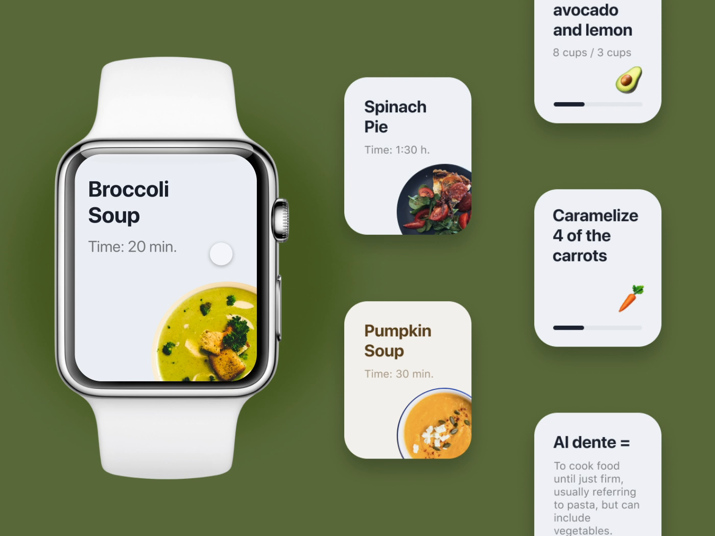 Recipe App for Apple Watch by Theodora Nasta on Dribbble