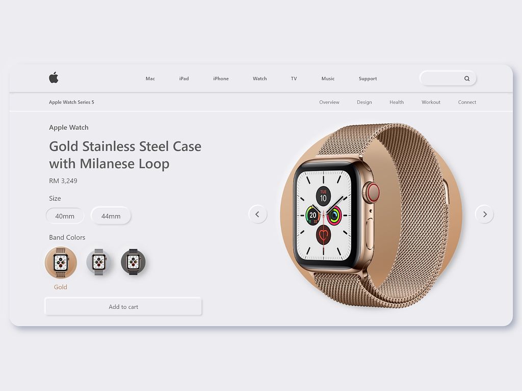 Apple Watch Product Page Concept by George Tang on Dribbble