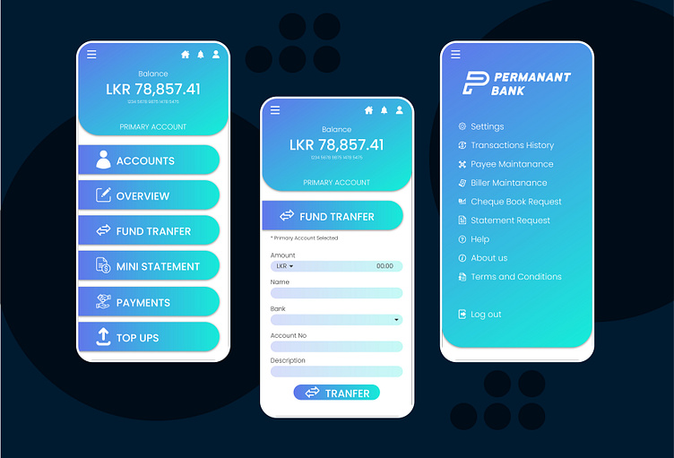 Banking App UI design by Tharu Graphicz on Dribbble