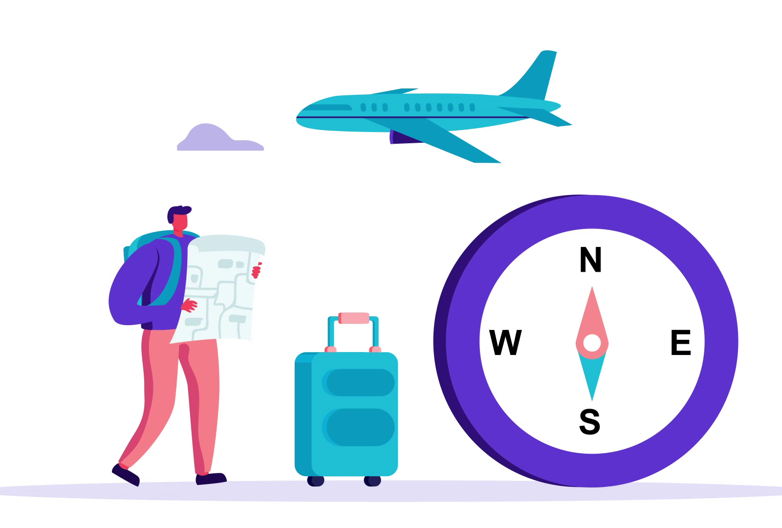 Traveling By Plane 2D Animation by DigitalCrocs on Dribbble