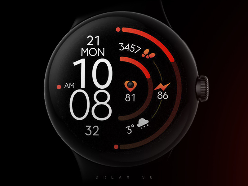 Dream 38 – Simple & Modern Digital Watch Face for Wear OS by Monkey's ...