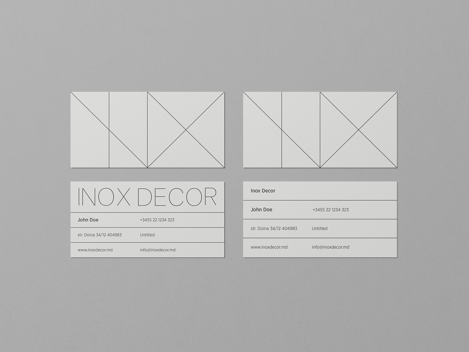 Business Cards / INOX DECOR by a.m.ateliergrafica on Dribbble