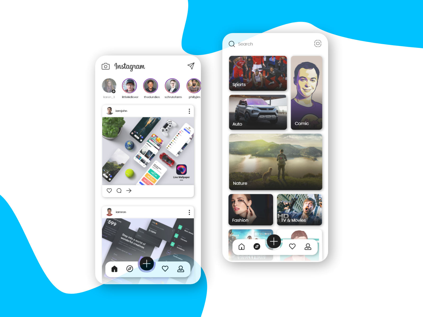 Instagram UI Redesign | Floating Nav Bar & Card Layout by Aaditya ...