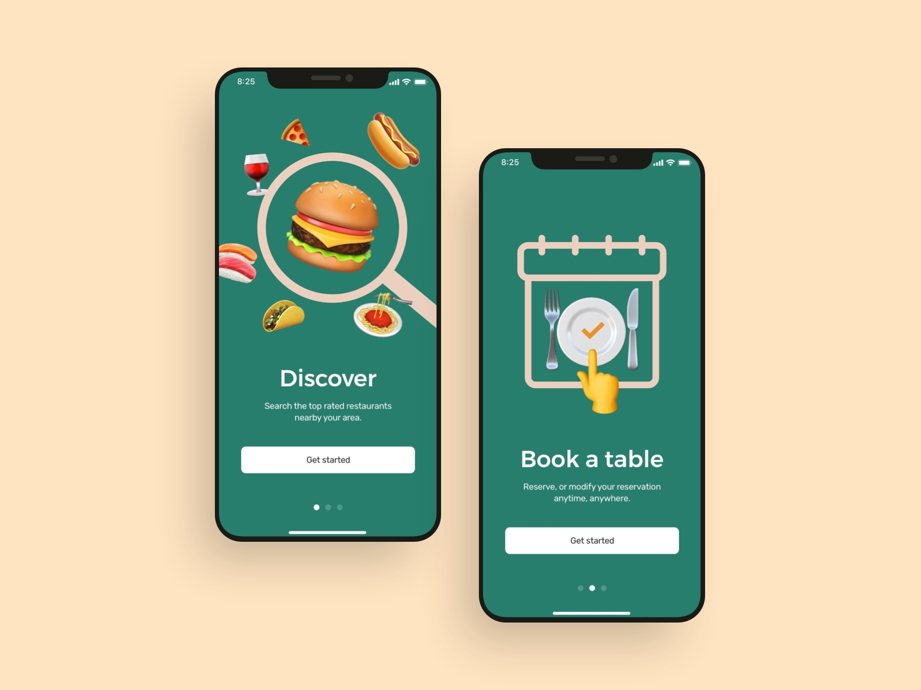 Restaurants booking app by Interface Market on Dribbble