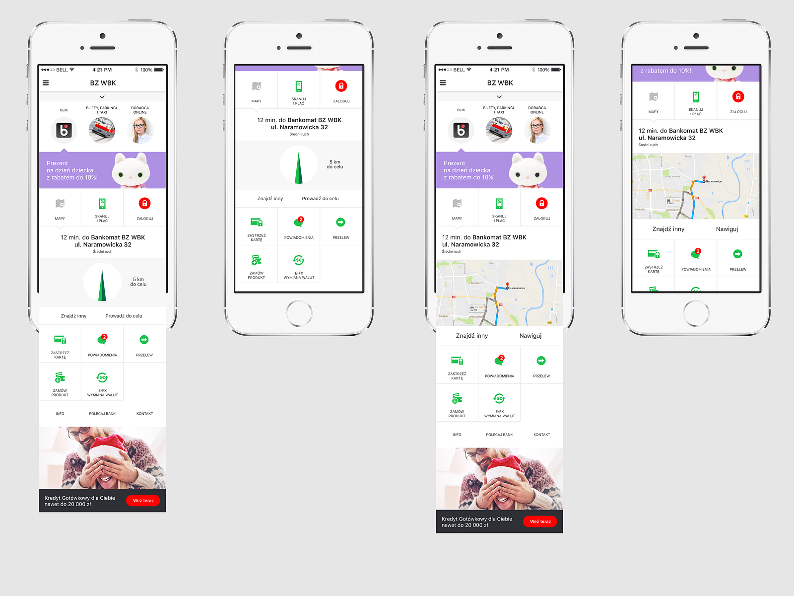 Map widget in Santander Bank Polska (BZWBK) mobile app by Tomasz ...