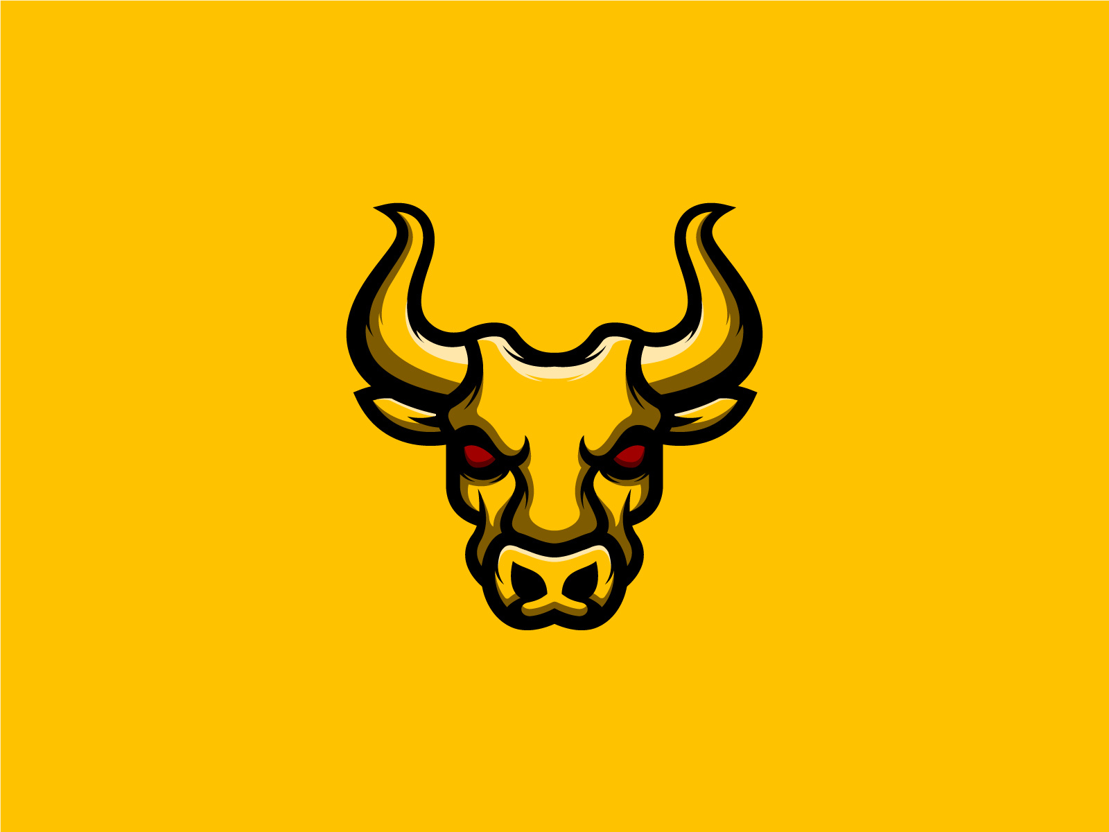 Yellow Bull Logo Placeit Logo Maker Featuring An Aggressive Bull