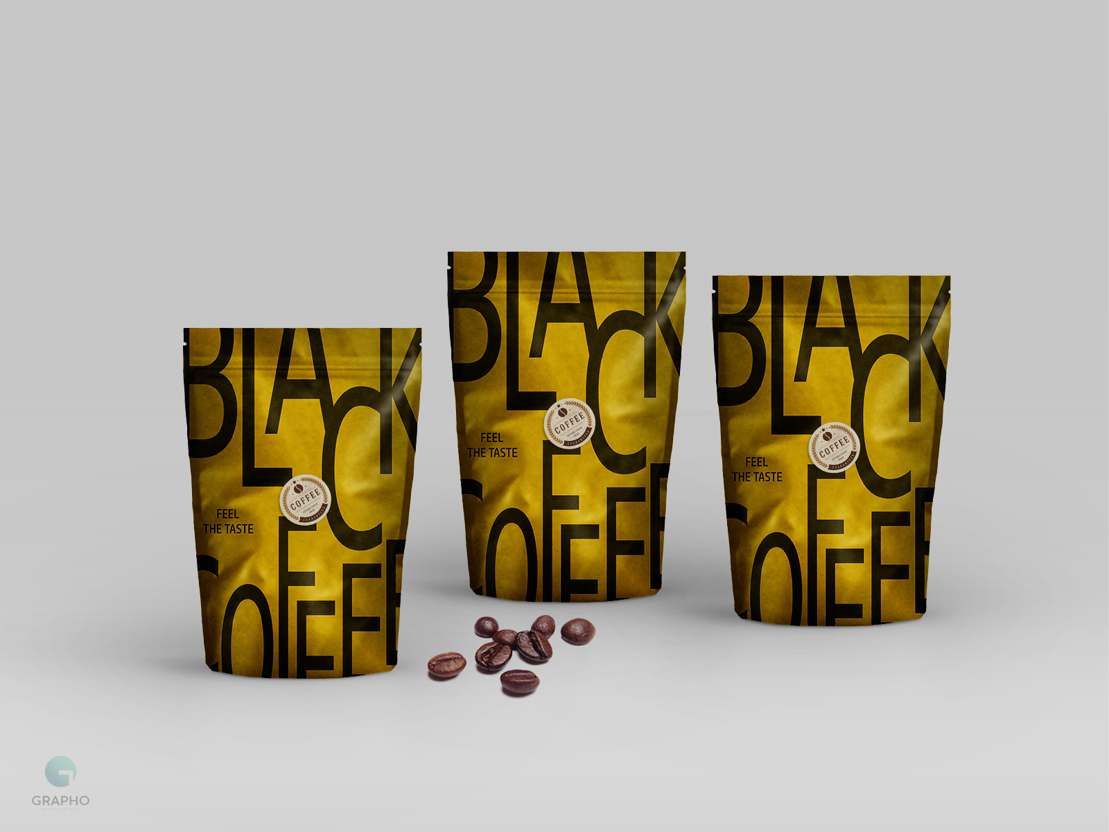 Packaging design for Black Coffee by Grapho Creative Studio on Dribbble