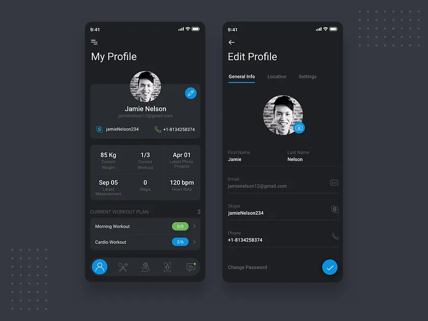 Browse thousands of Profile Screen Fitness App images for design ...
