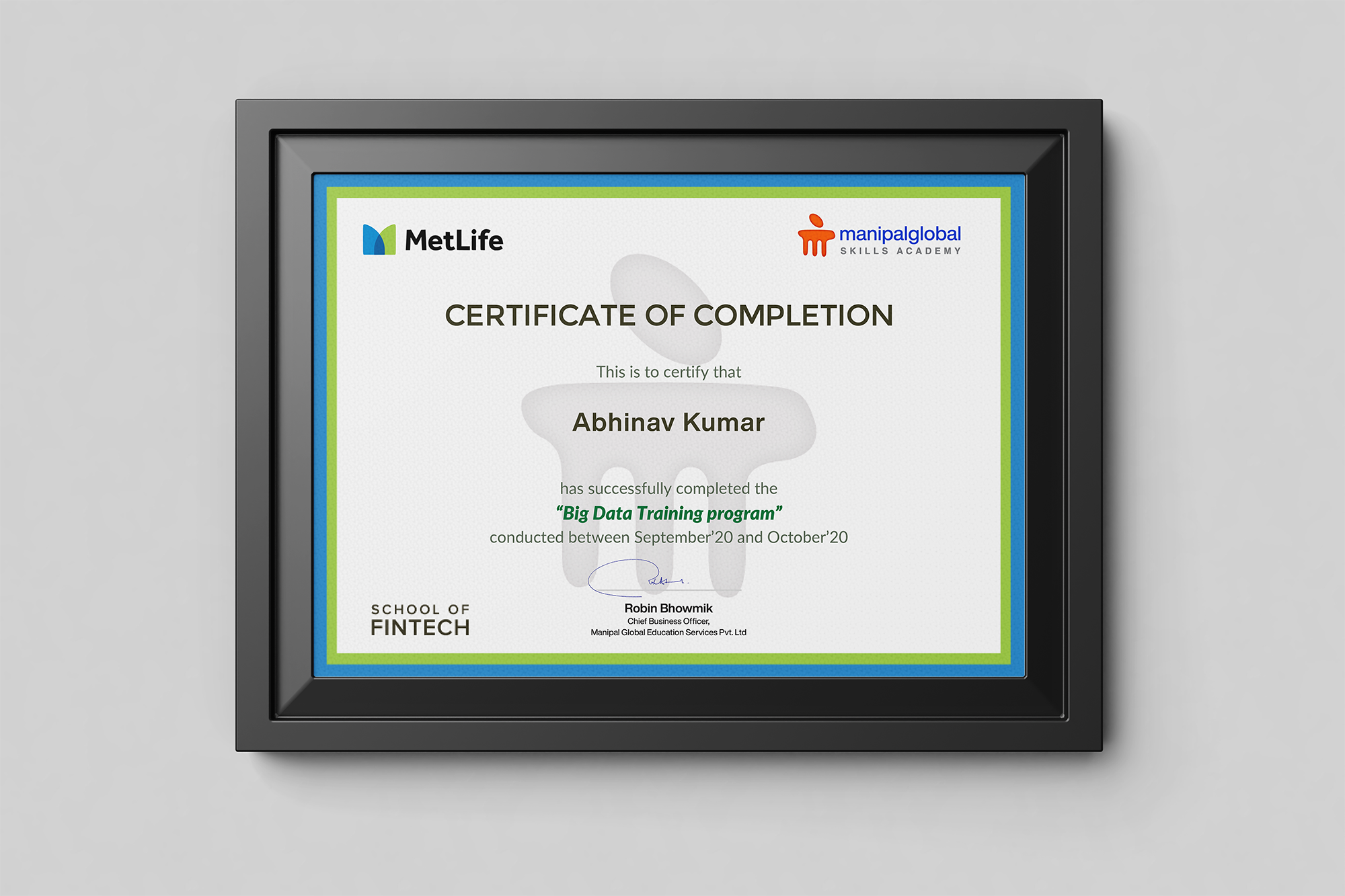 Certificate Design for Banking Program by Sahil Singh on Dribbble