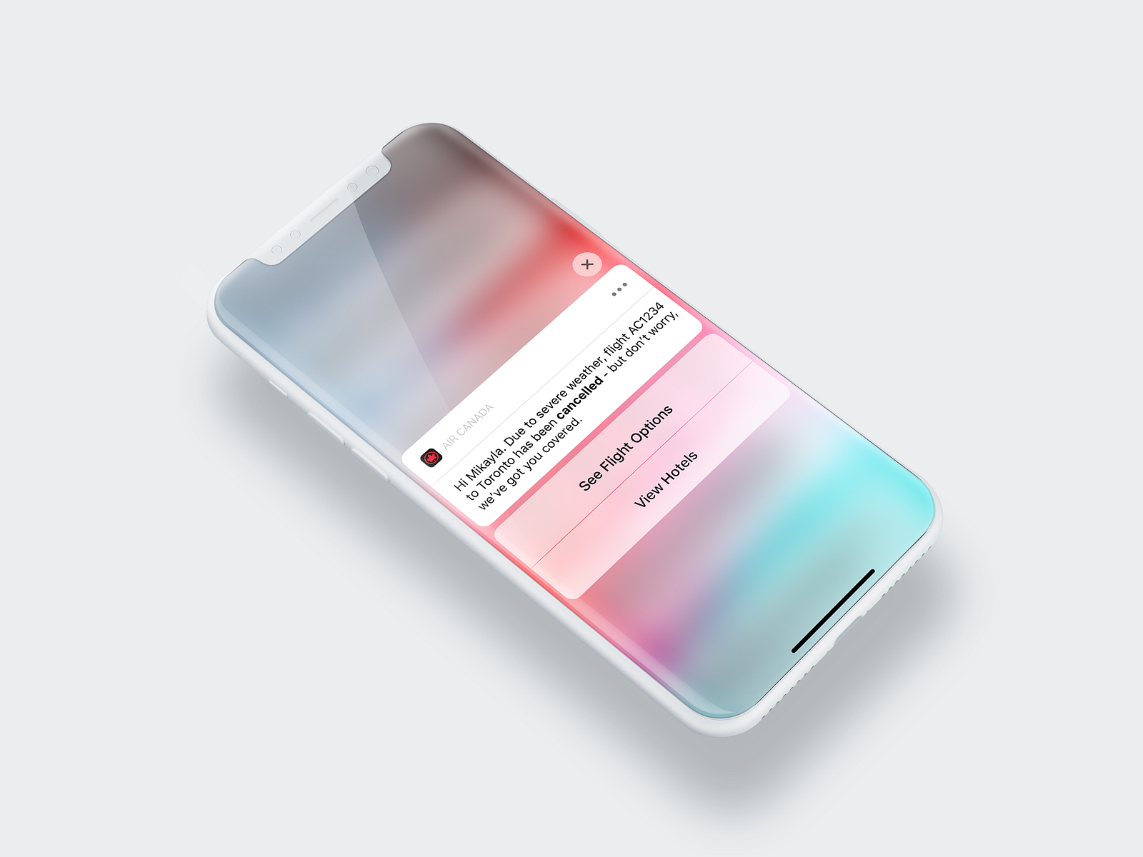 Flight Cancellation Notification by Mikayla Martorano on Dribbble