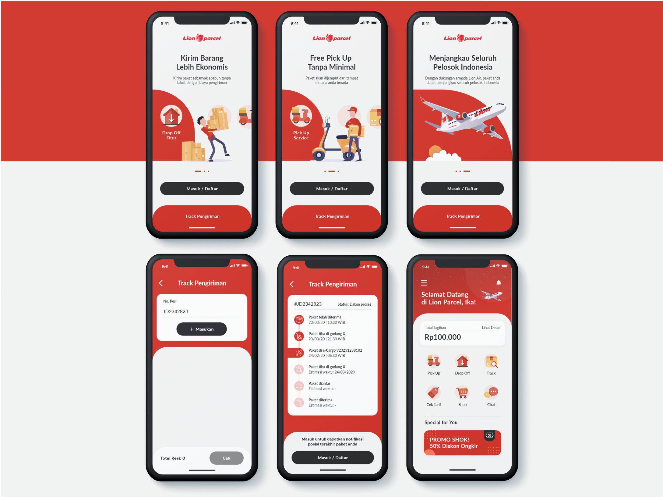 Lion Parcel App by Ika Magdalena on Dribbble