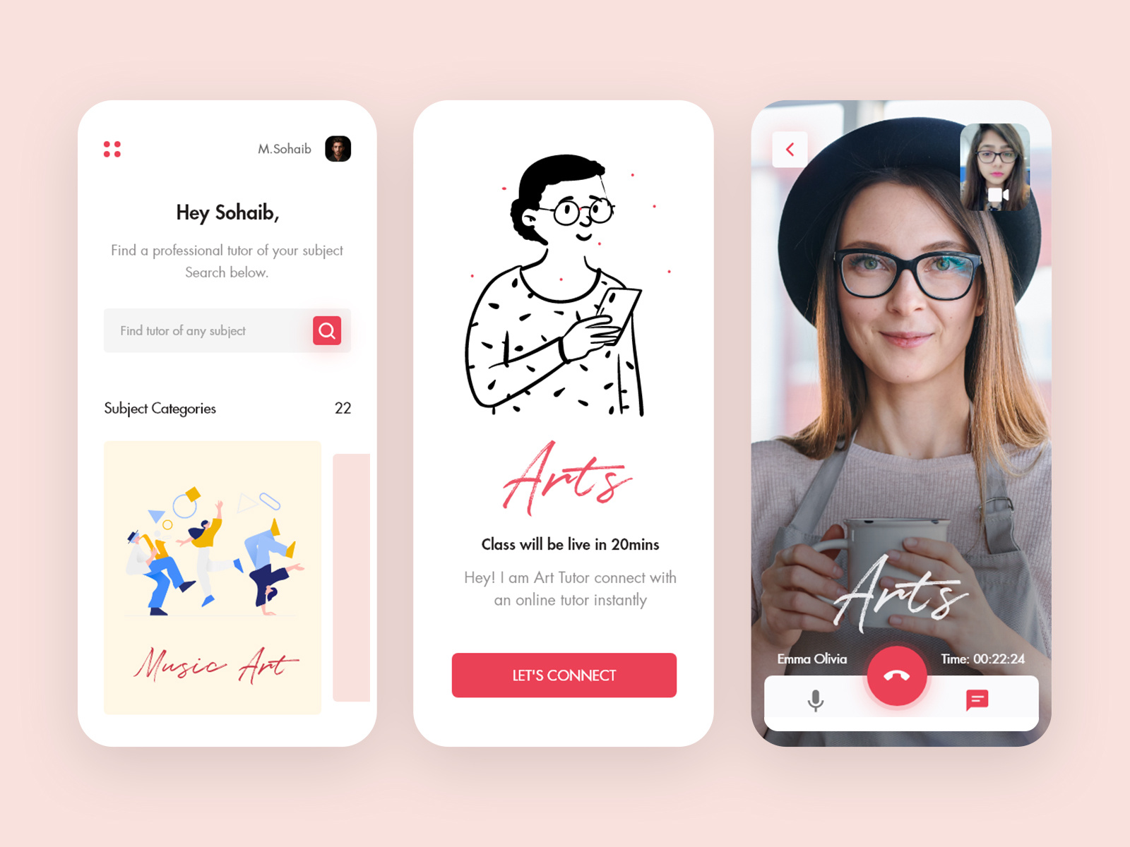 Tutor App design by Muhammad Sohaib on Dribbble
