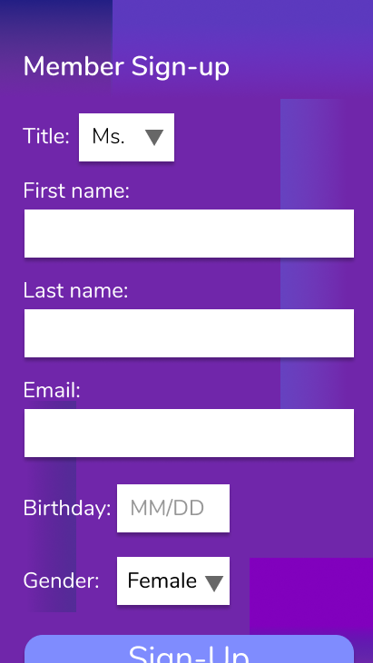 Sign up Form by Abigail Stegall on Dribbble