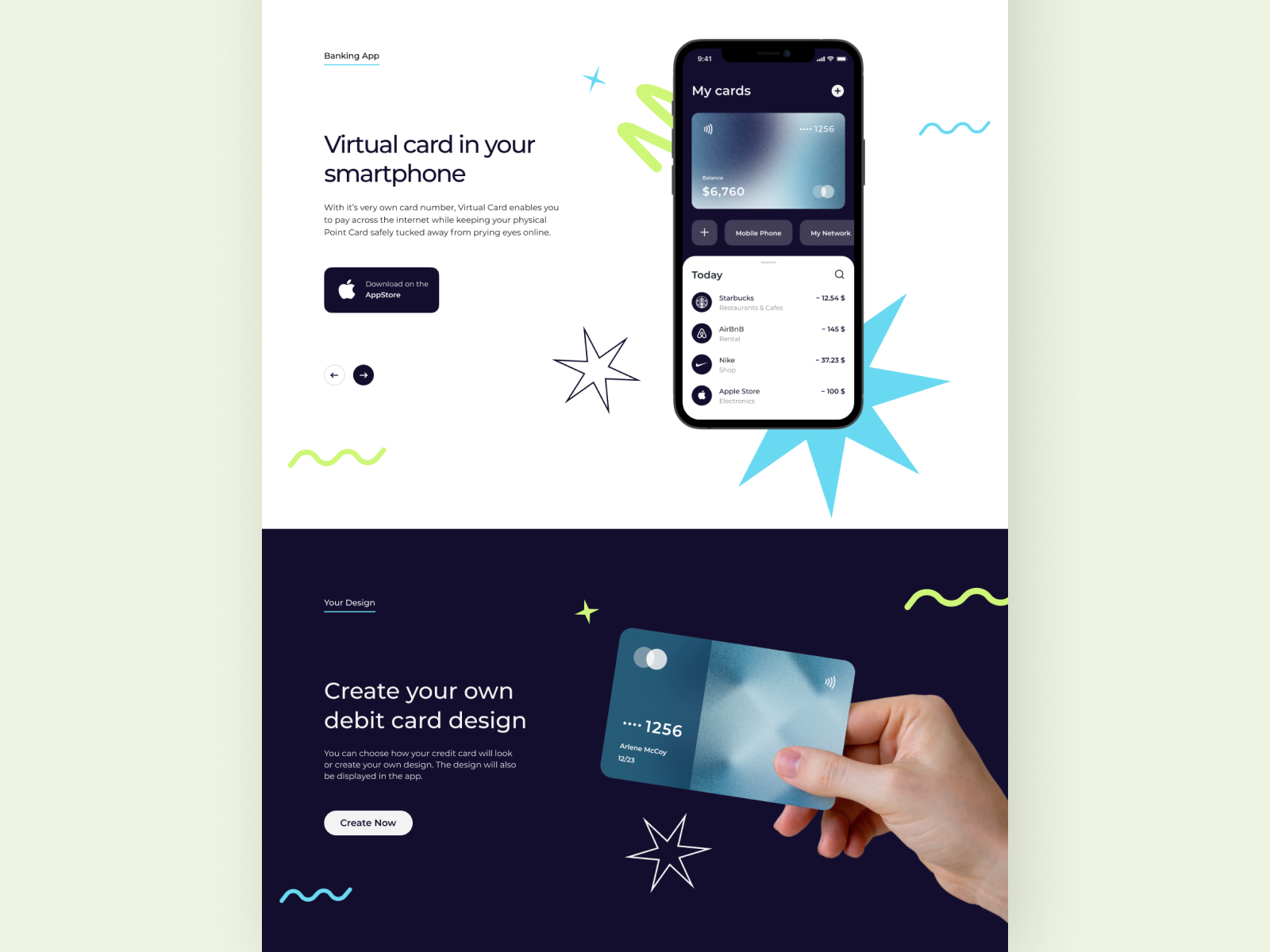 Bank Card Landing Page by Dmitry Lauretsky for Ronas IT | UI/UX Team on ...